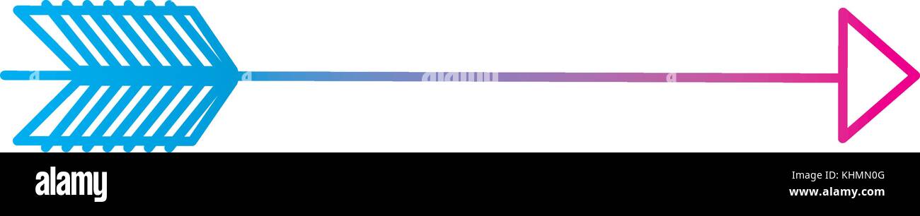 line arrow element with pointer style design vector illustration Stock ...