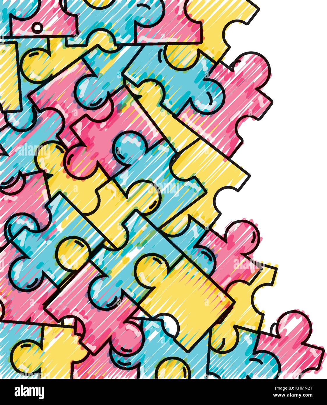 grated puzzle pieces game background design vector illustration Stock ...