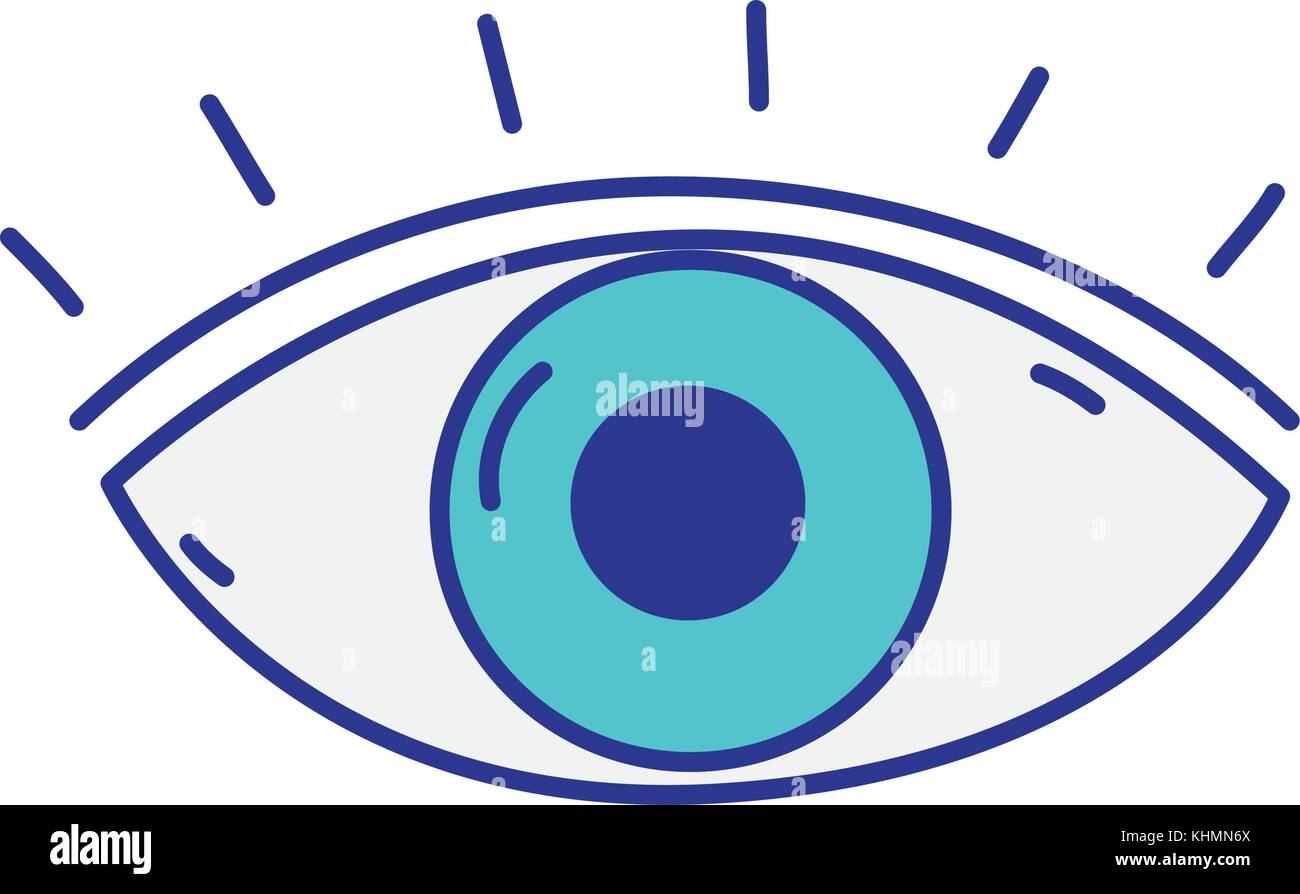 human eye vision with eyelashes design vector illustration Stock Vector ...