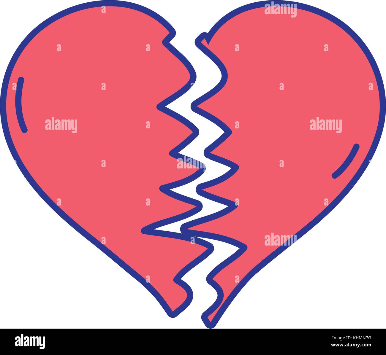 heart love symbol broken design vector illustration Stock Vector Image ...