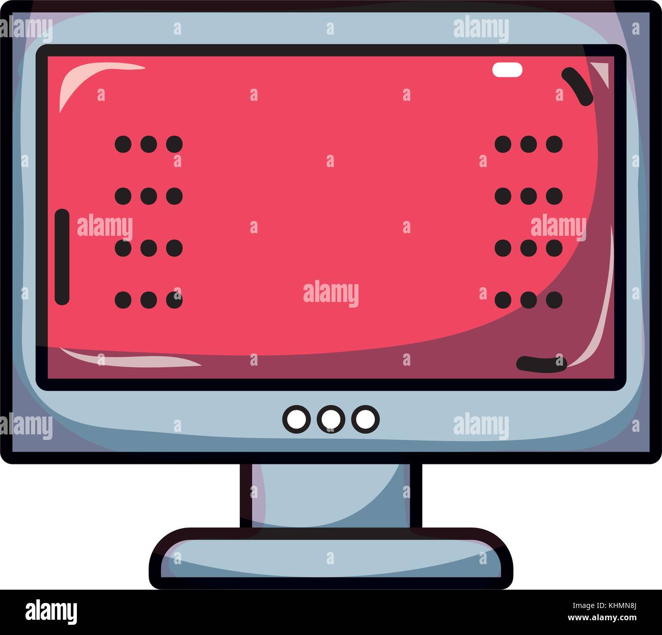 computer screen with web password technology vector illustration Stock ...