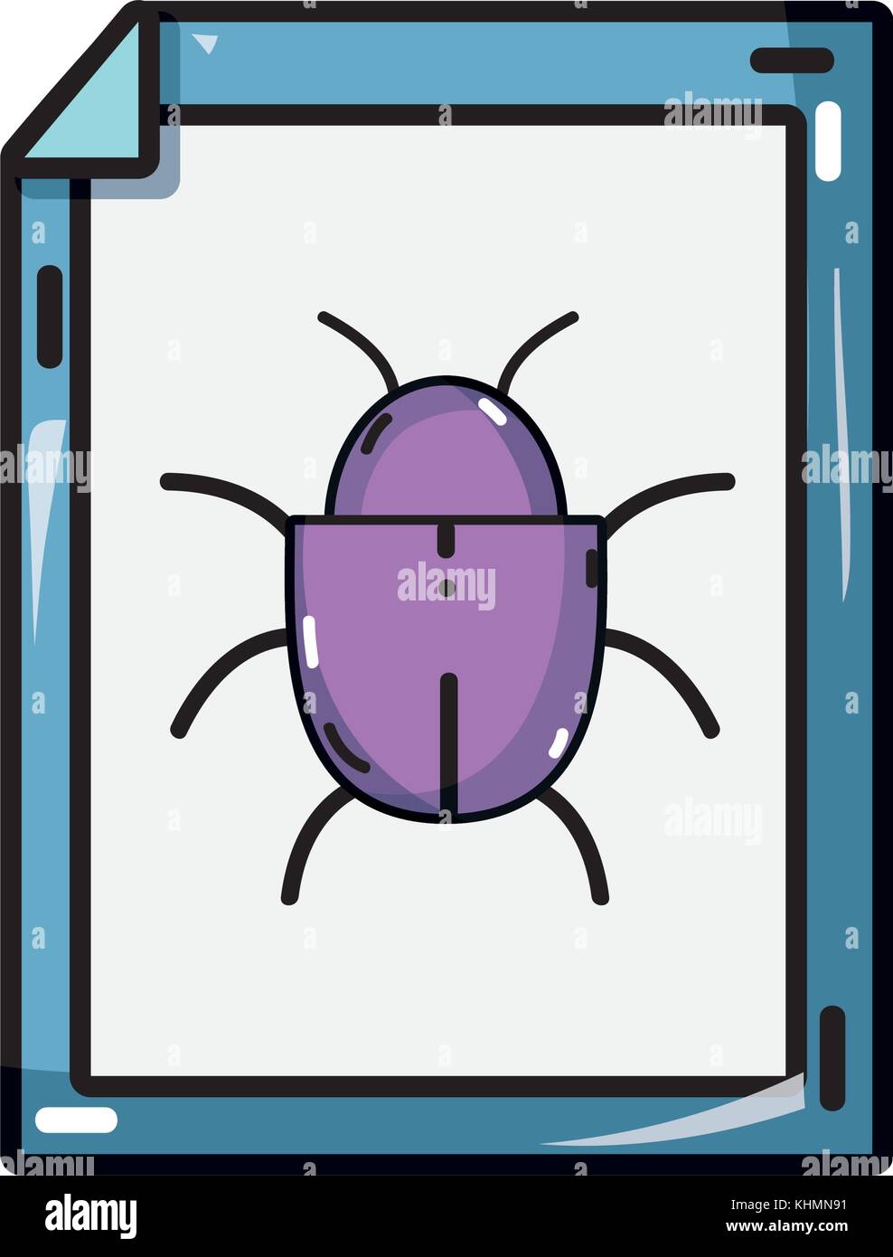 spider insect to danger symbol inside paper vector illustration Stock ...