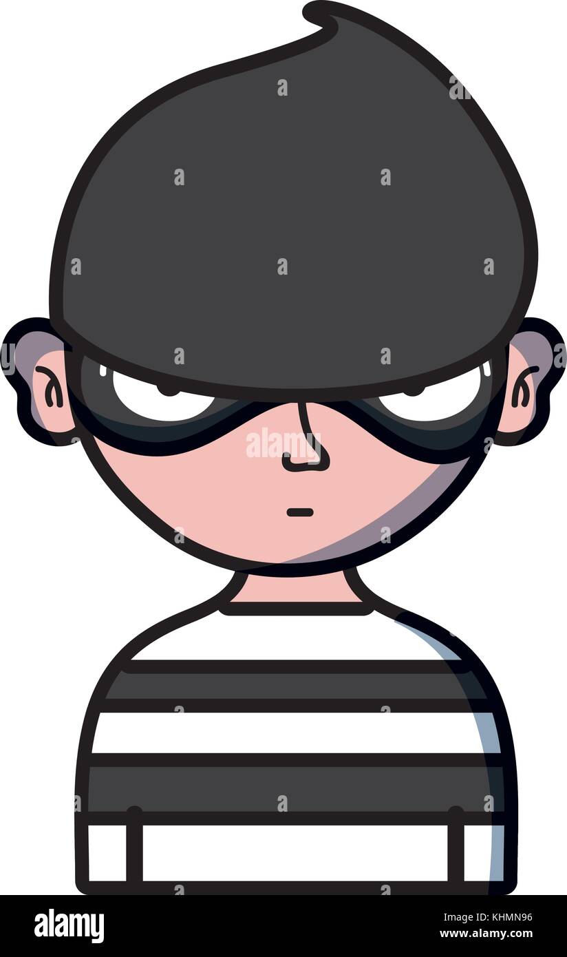 thief criminal with mask and clothes design vector illustration Stock ...