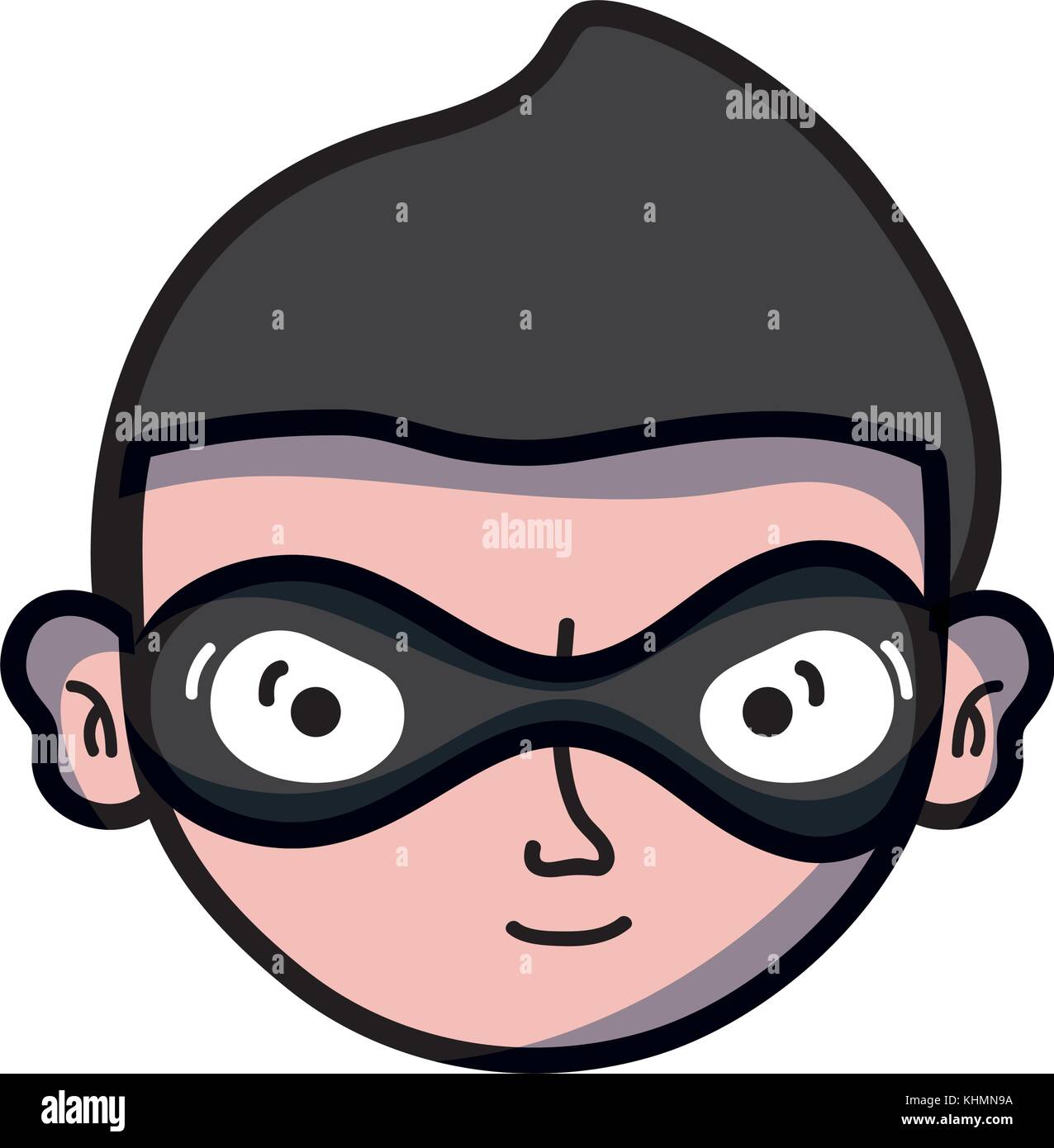 thief crimical head with mask design vector illustration Stock Vector ...