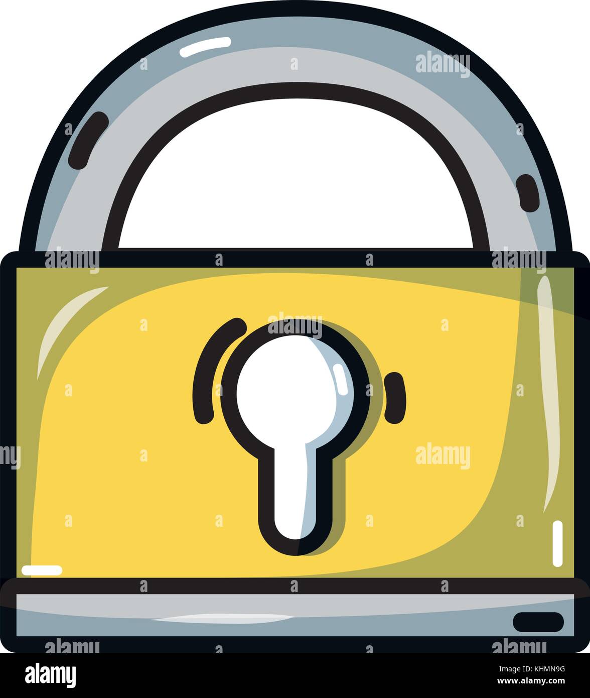 padlock object symbol to security protection vector illustration Stock ...