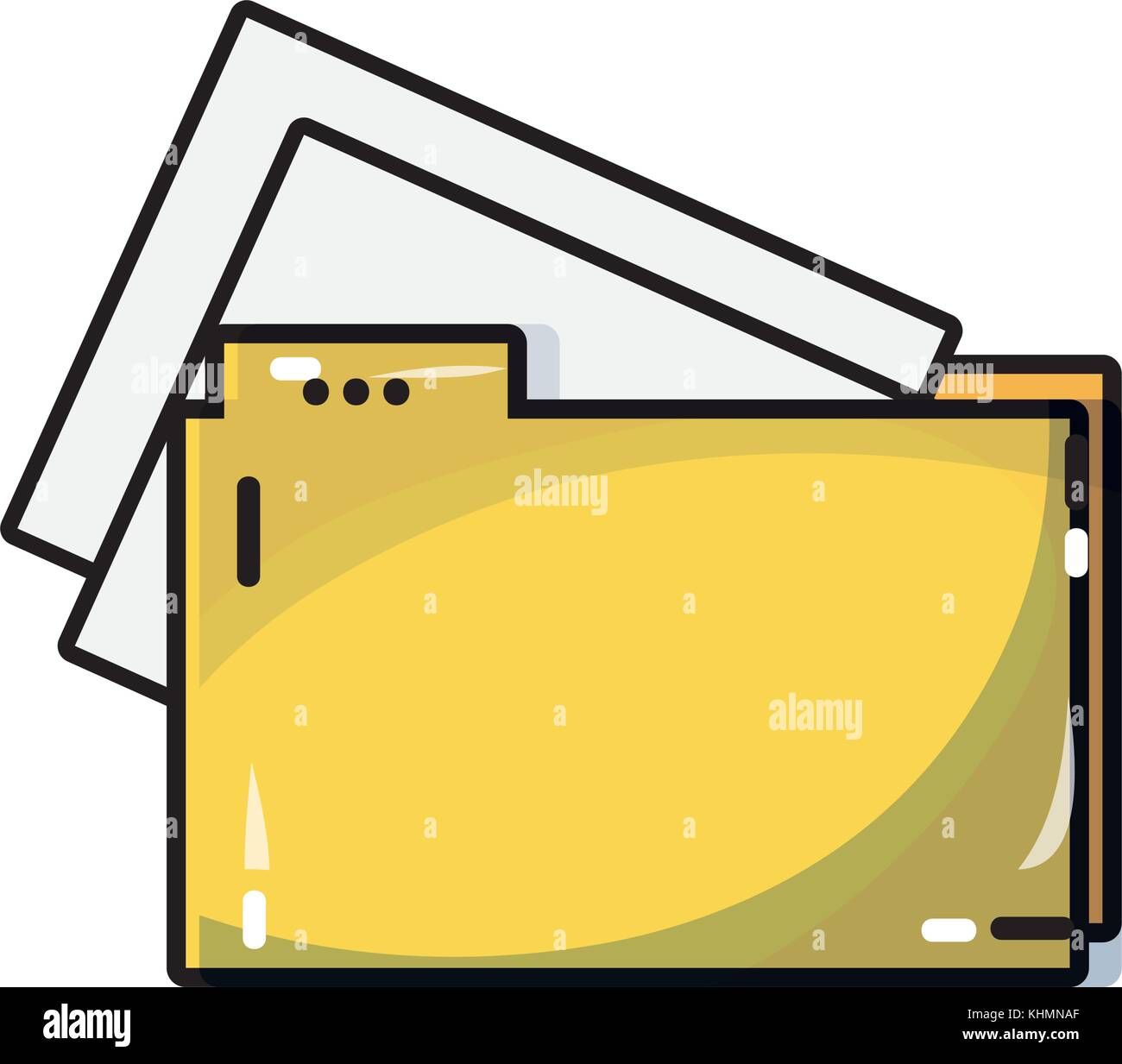 Computer folder for papers Stock Vector Images - Alamy