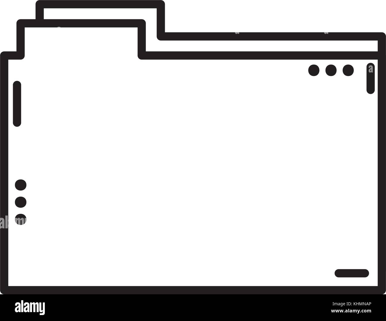 line file folder to save documents information vector illustration ...