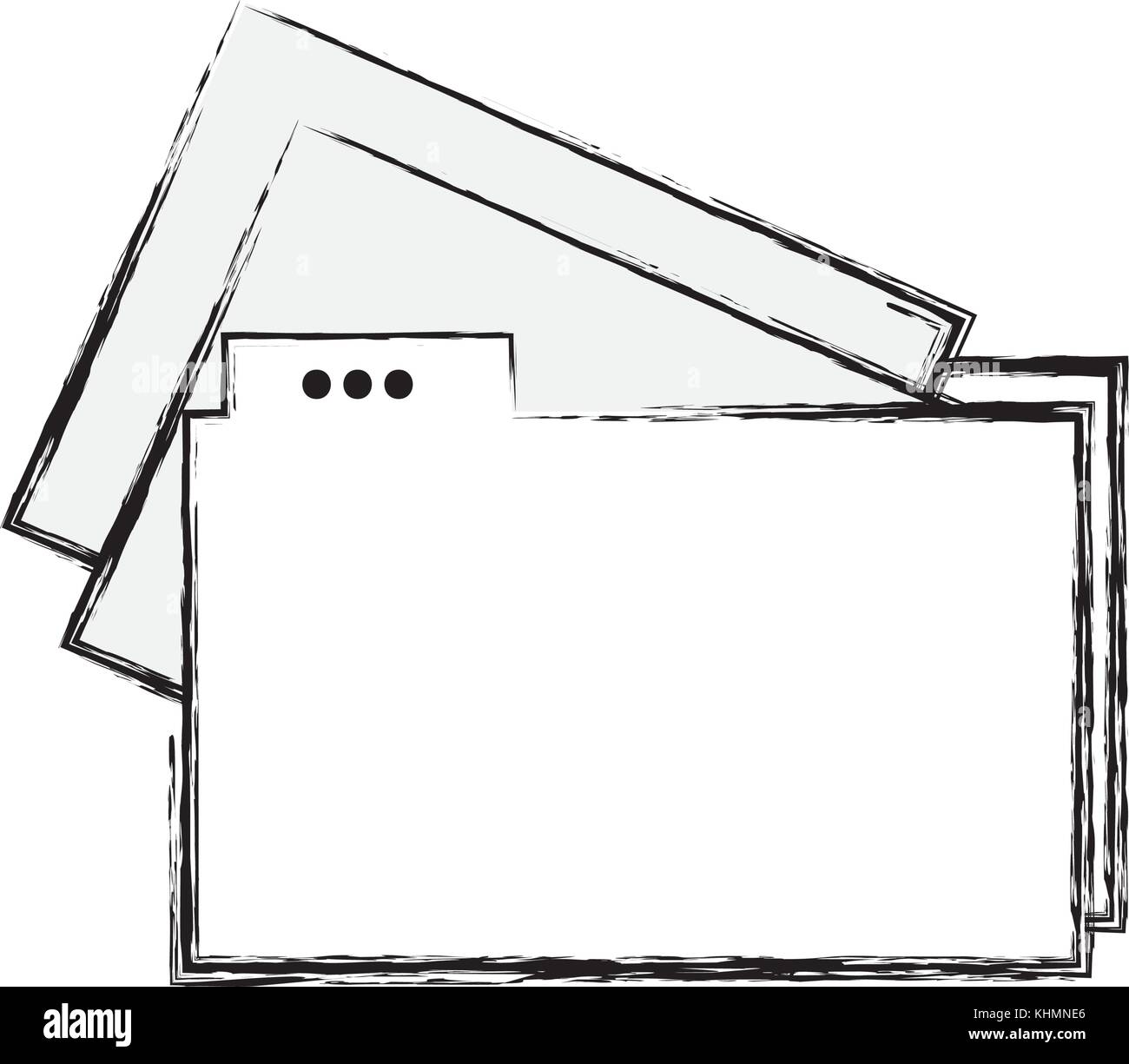 figure file folder with documents papers information vector ...