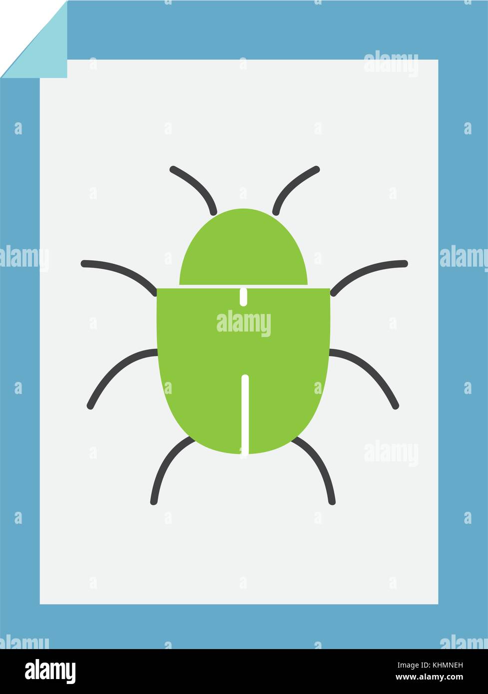 spider insect to danger symbol inside paper vector illustration Stock ...