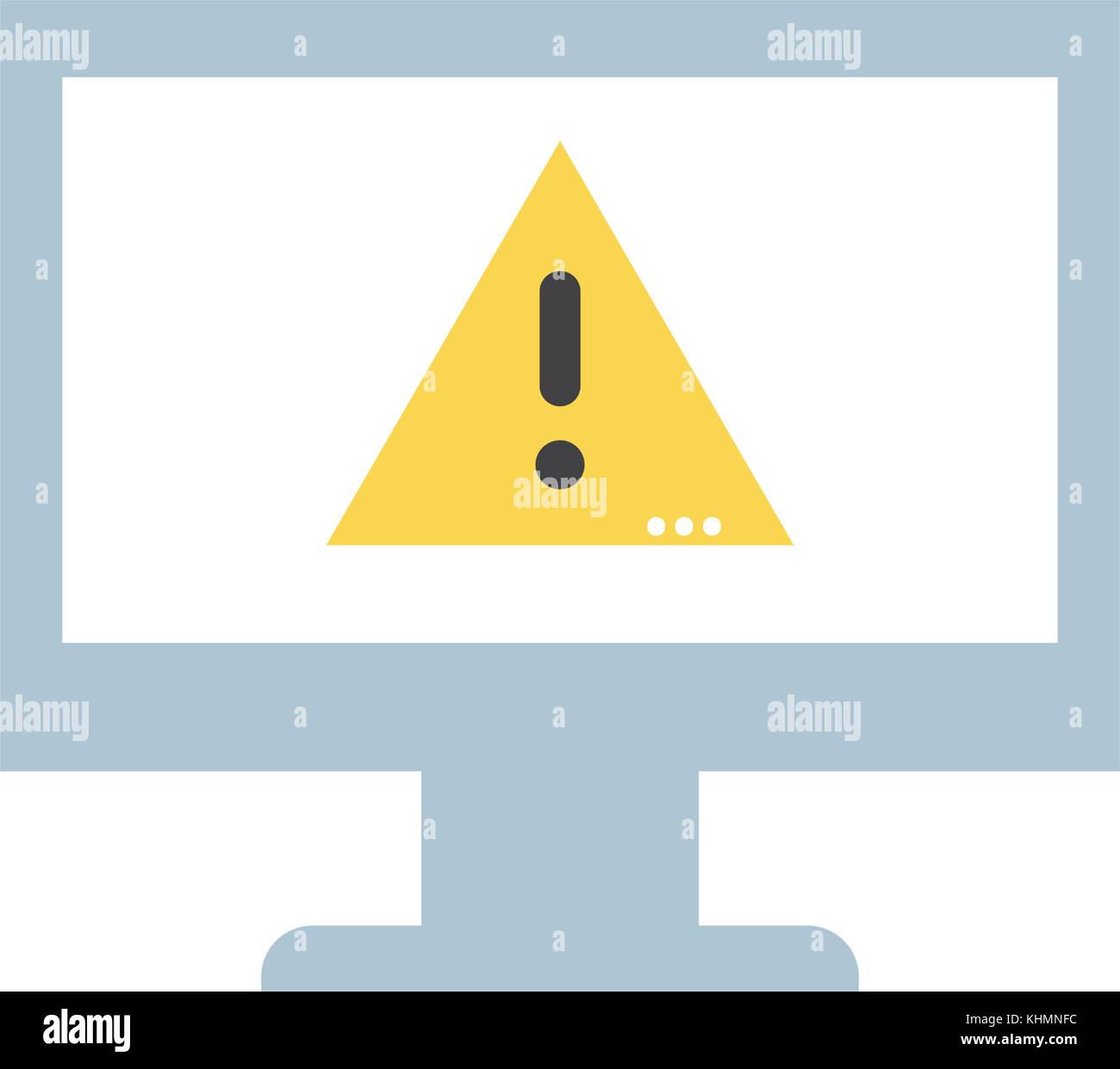 caution emblem alert inside computer technology vector illustration ...
