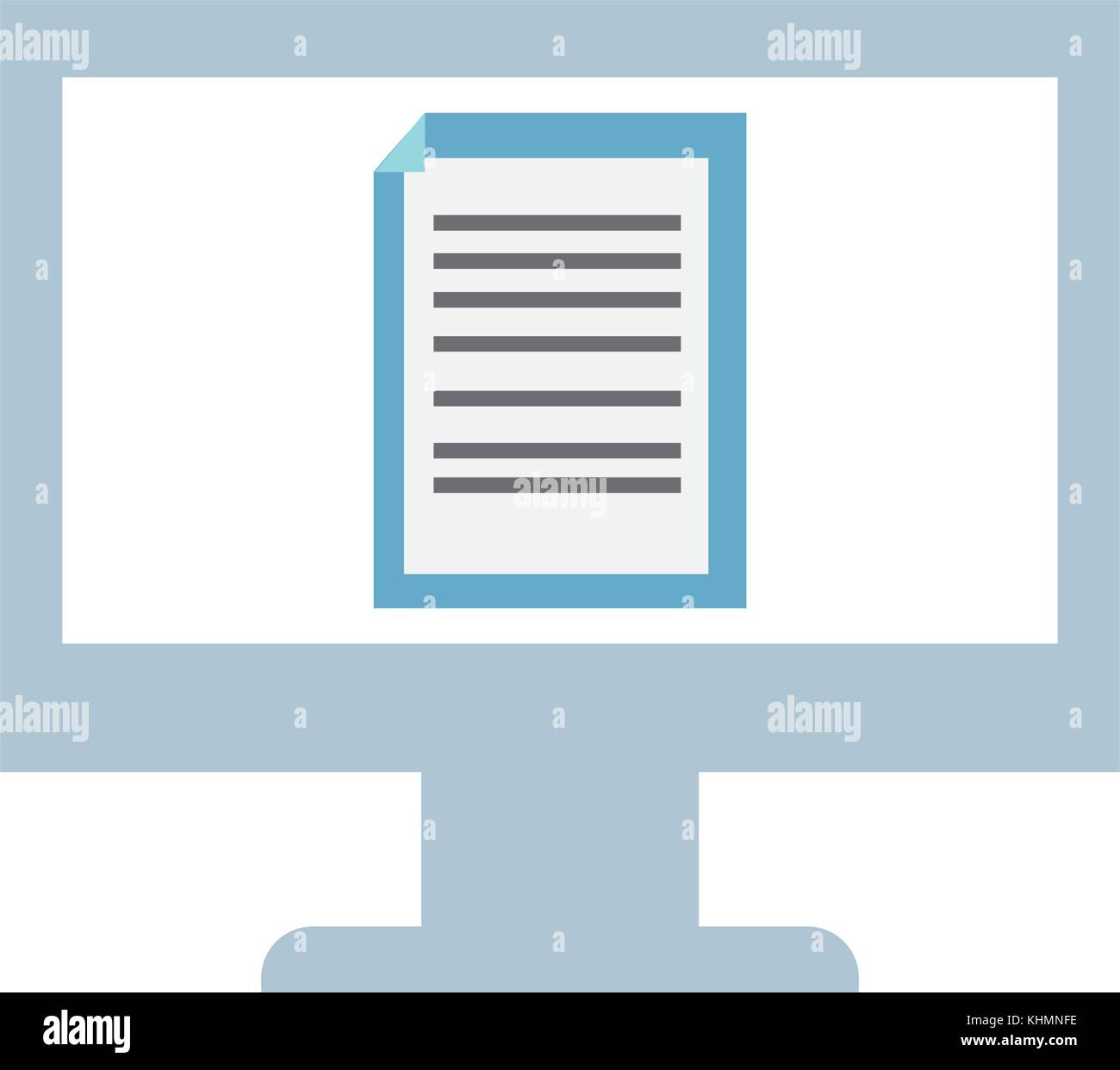 electronic document information inside computer technology vector ...