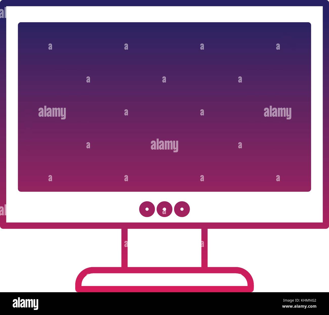 silhouette computer technology equipment with screen and keyboard Stock ...