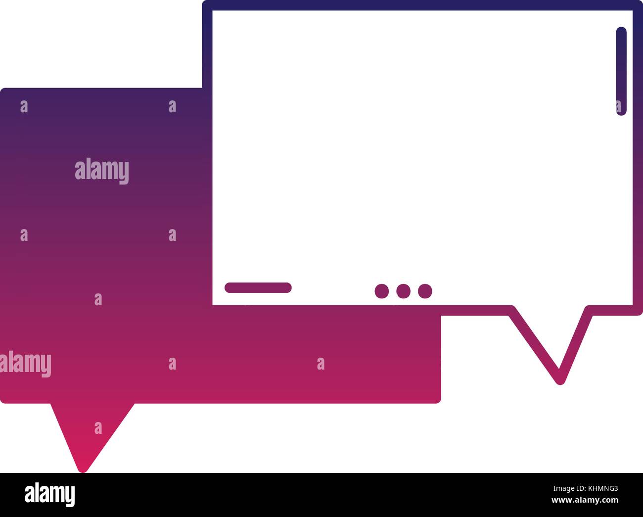 silhouette chat bubbles text notes message vector illustration Stock ...