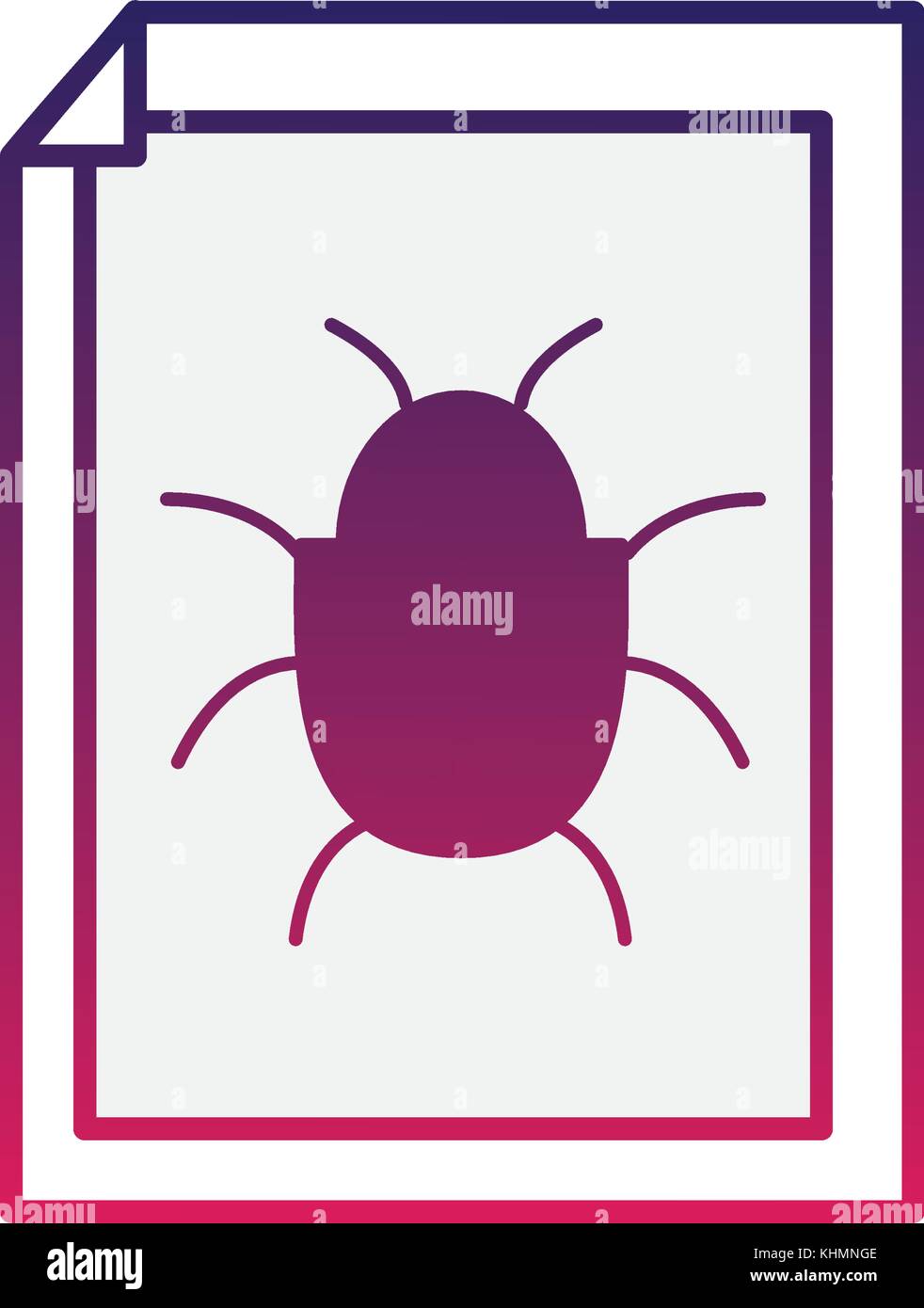 silhouette spider insect to danger symbol inside paper vector ...