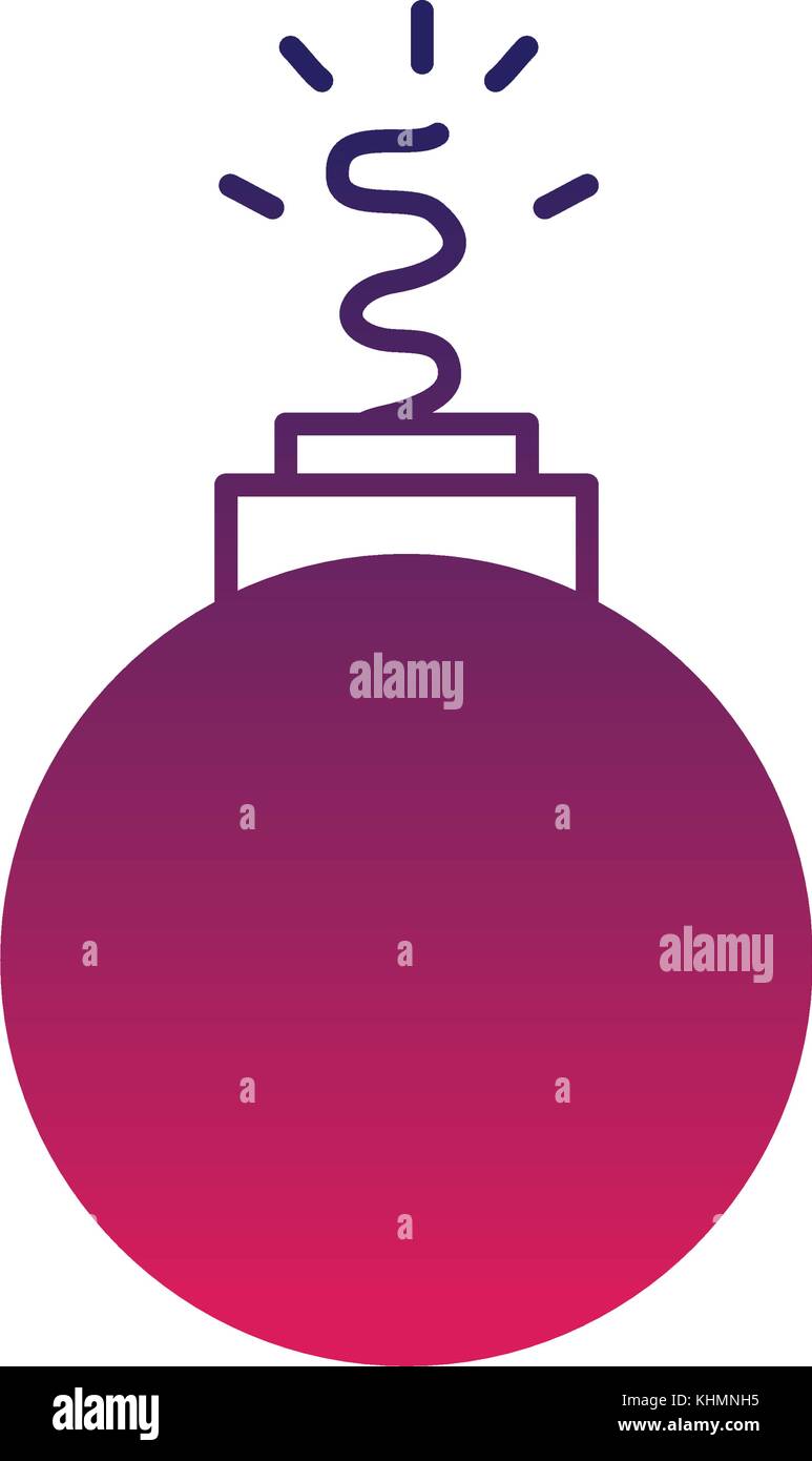 silhouette danger bomb weapon to explode destruction vector ...