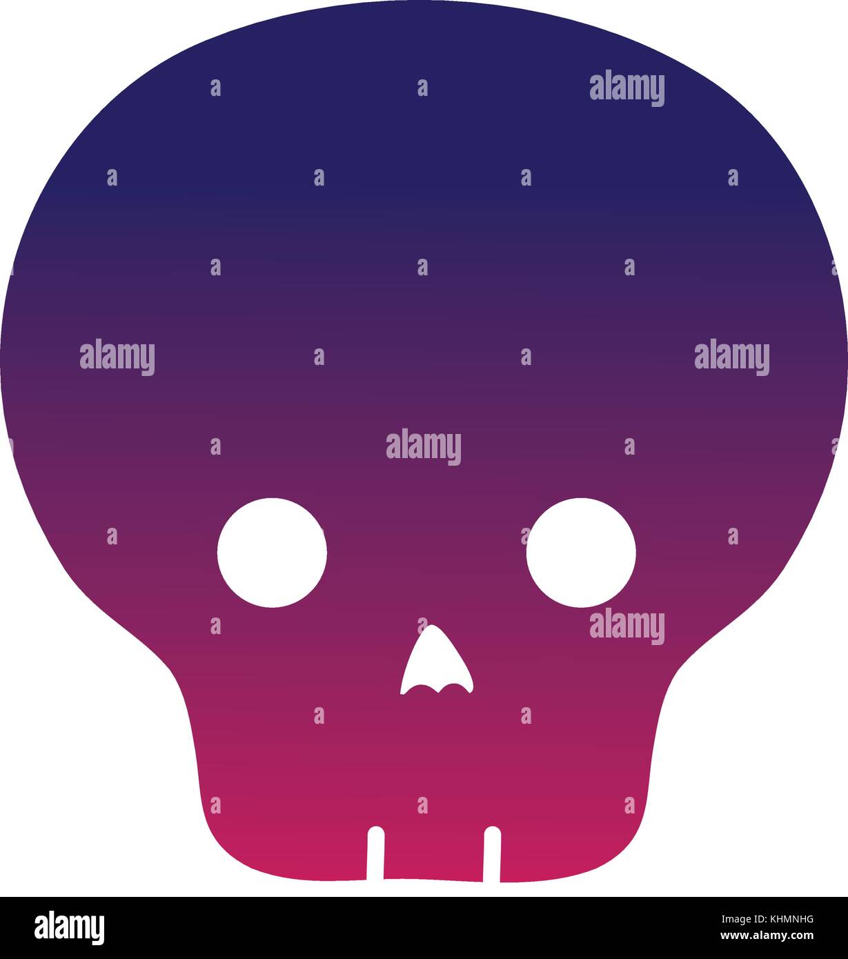 silhouette danger skull to warning message caution vector illustration ...