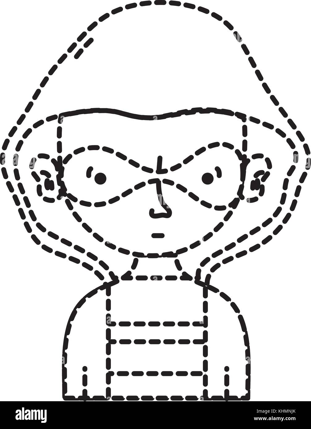 dotted shape thief criminal with mask and coat hood vector illustration ...