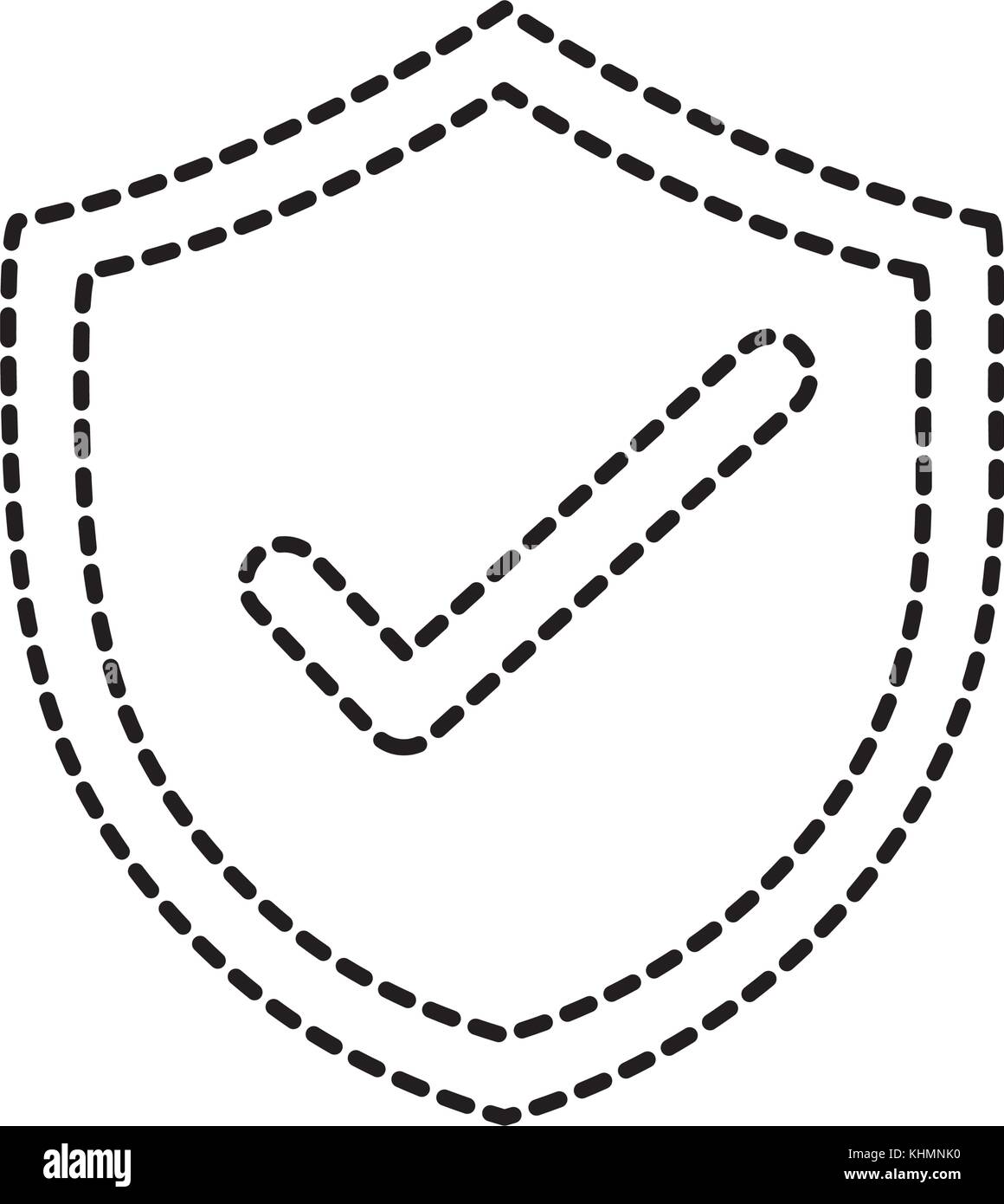 dotted shape shield security protection web symbol vector illustration ...