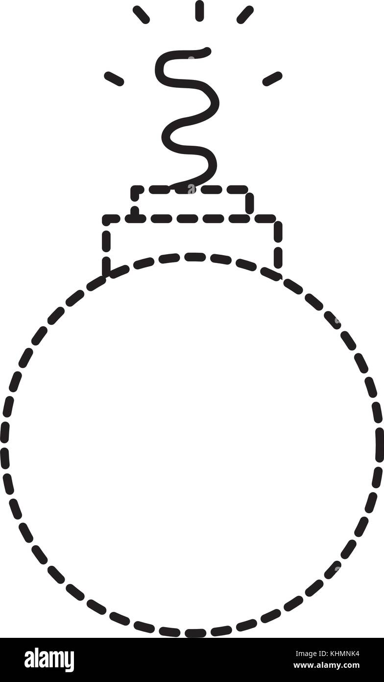 dotted shape danger bomb weapon to explode destruction vector ...