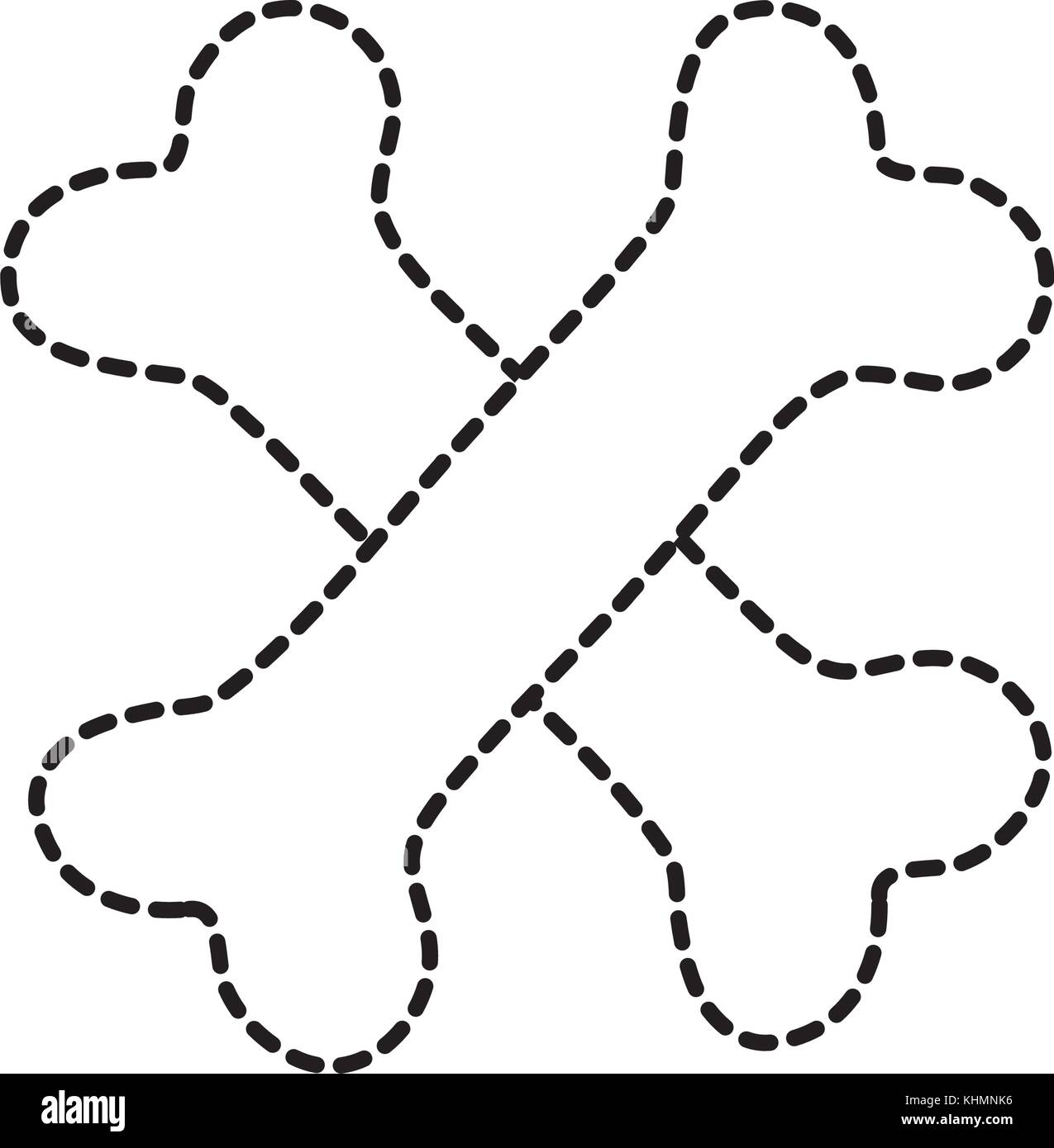 dotted shape bones dangerous alert symbol of death vector illustration ...