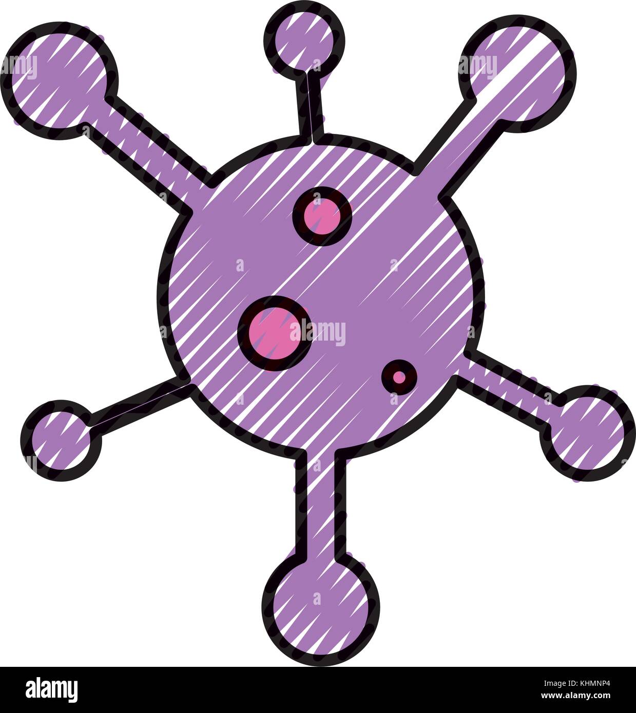 grated web digital virus computer technology vector illustration Stock ...