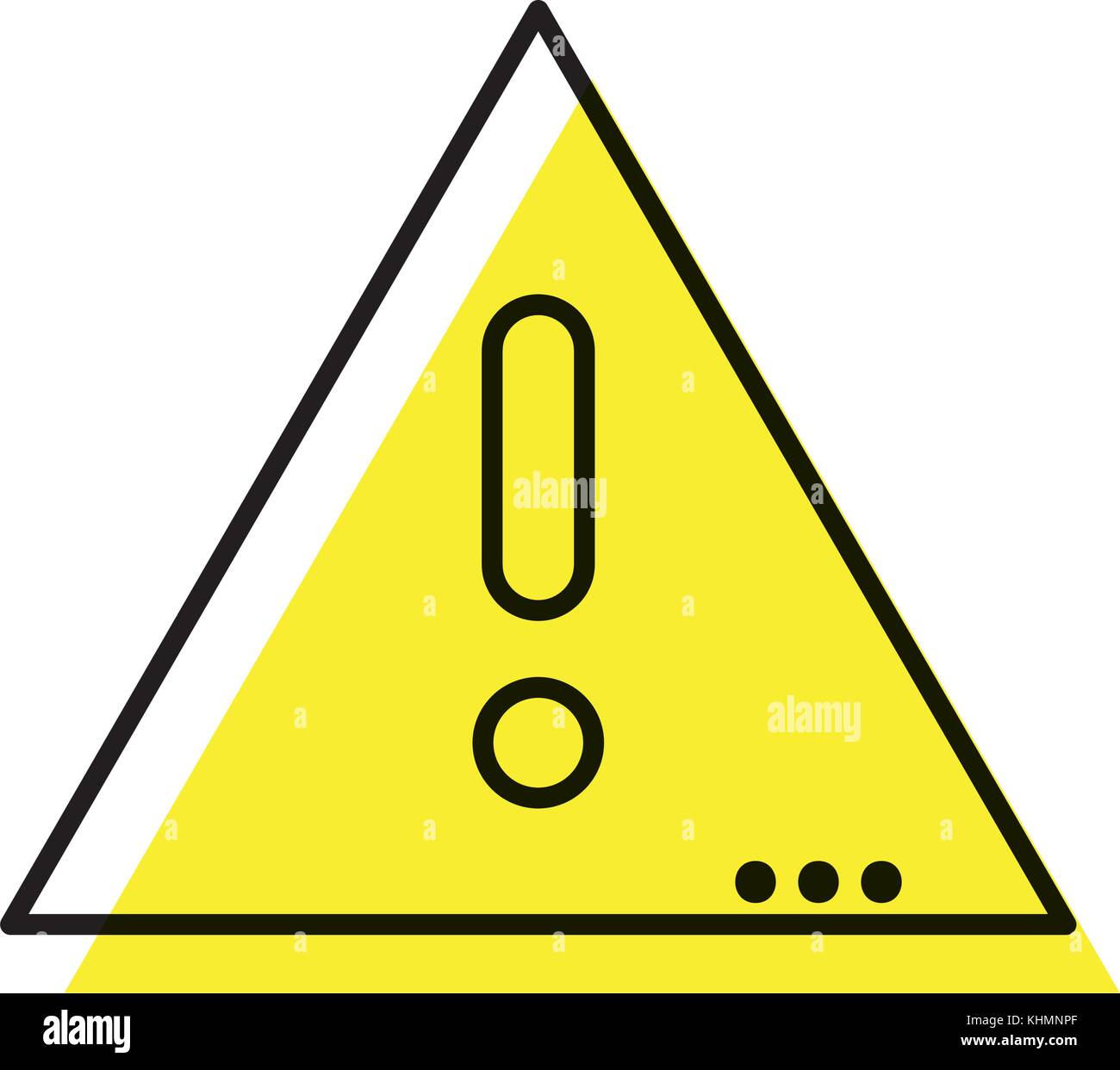 caution emblem to danger alert attention vector illustration Stock ...