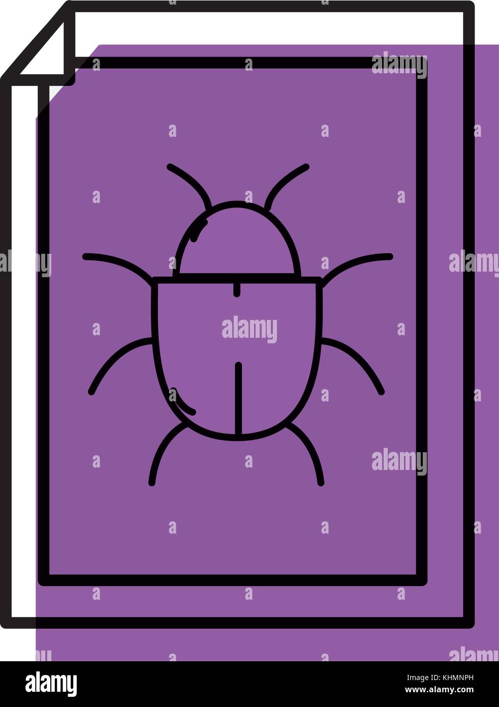 spider insect to danger symbol inside paper vector illustration Stock ...