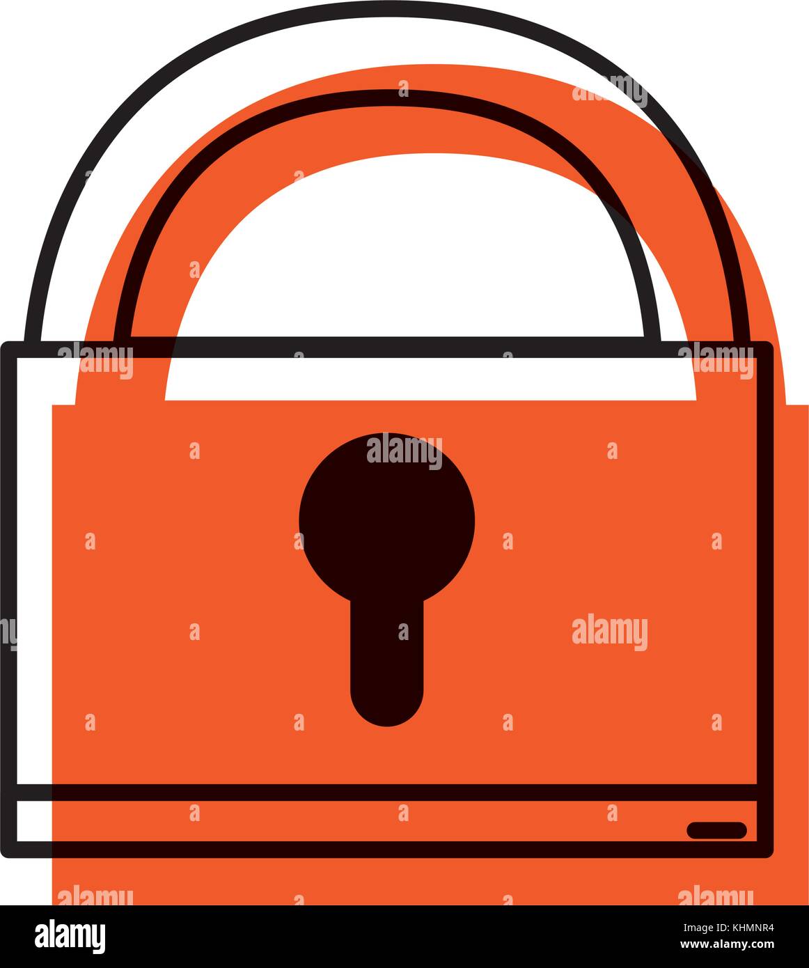 padlock object symbol to security protection vector illustration Stock ...