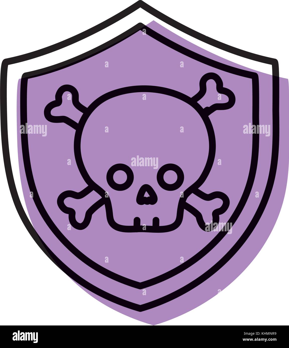 Shield skull bones technology hi-res stock photography and images - Alamy