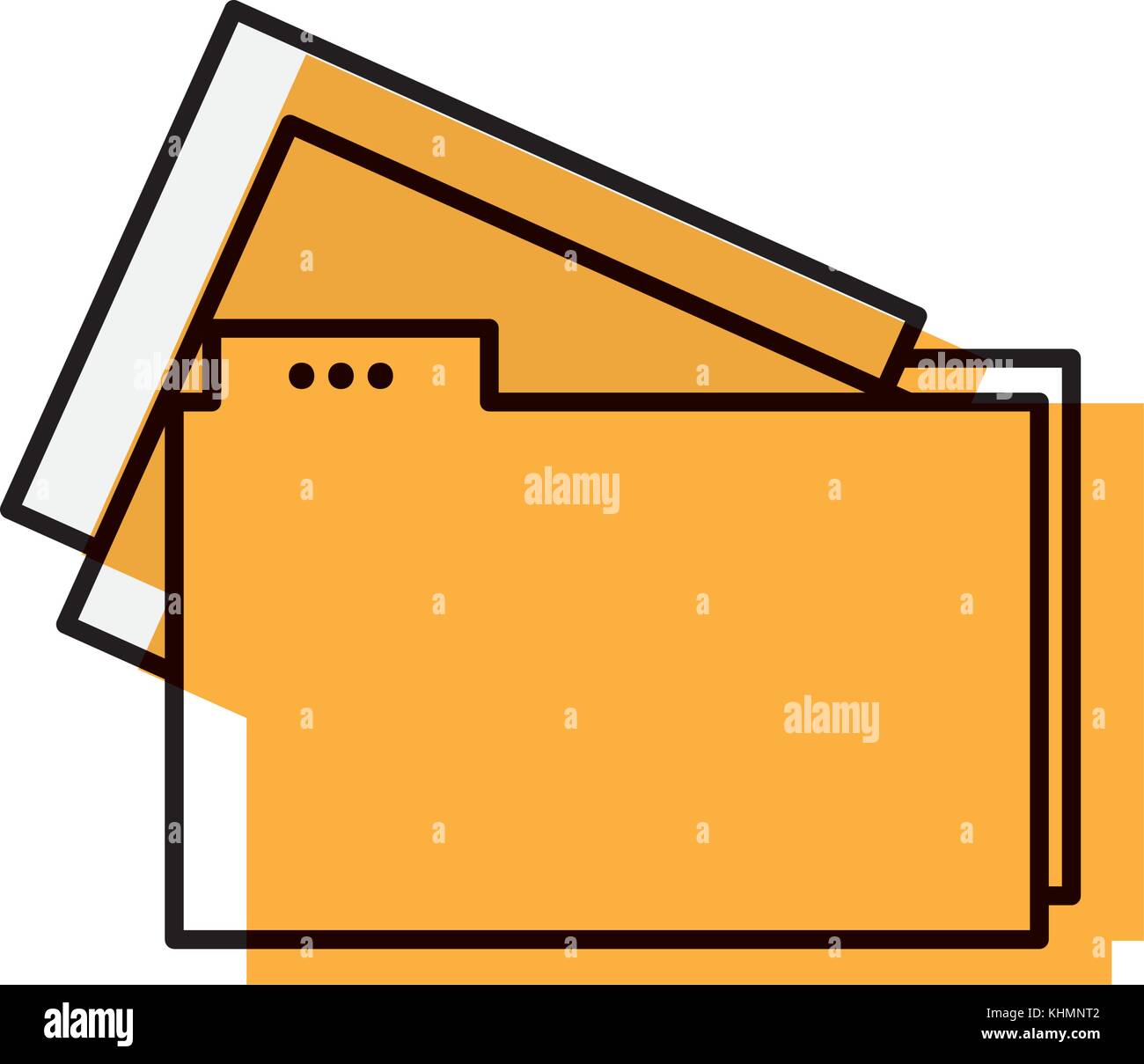 file folder with documents papers information vector illustration Stock ...