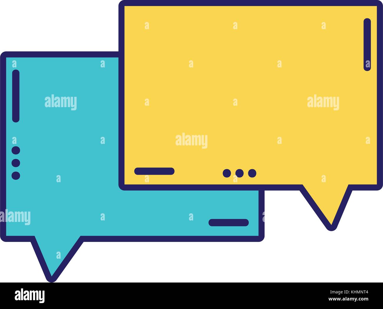 chat bubbles text notes message vector illustration Stock Vector Image ...