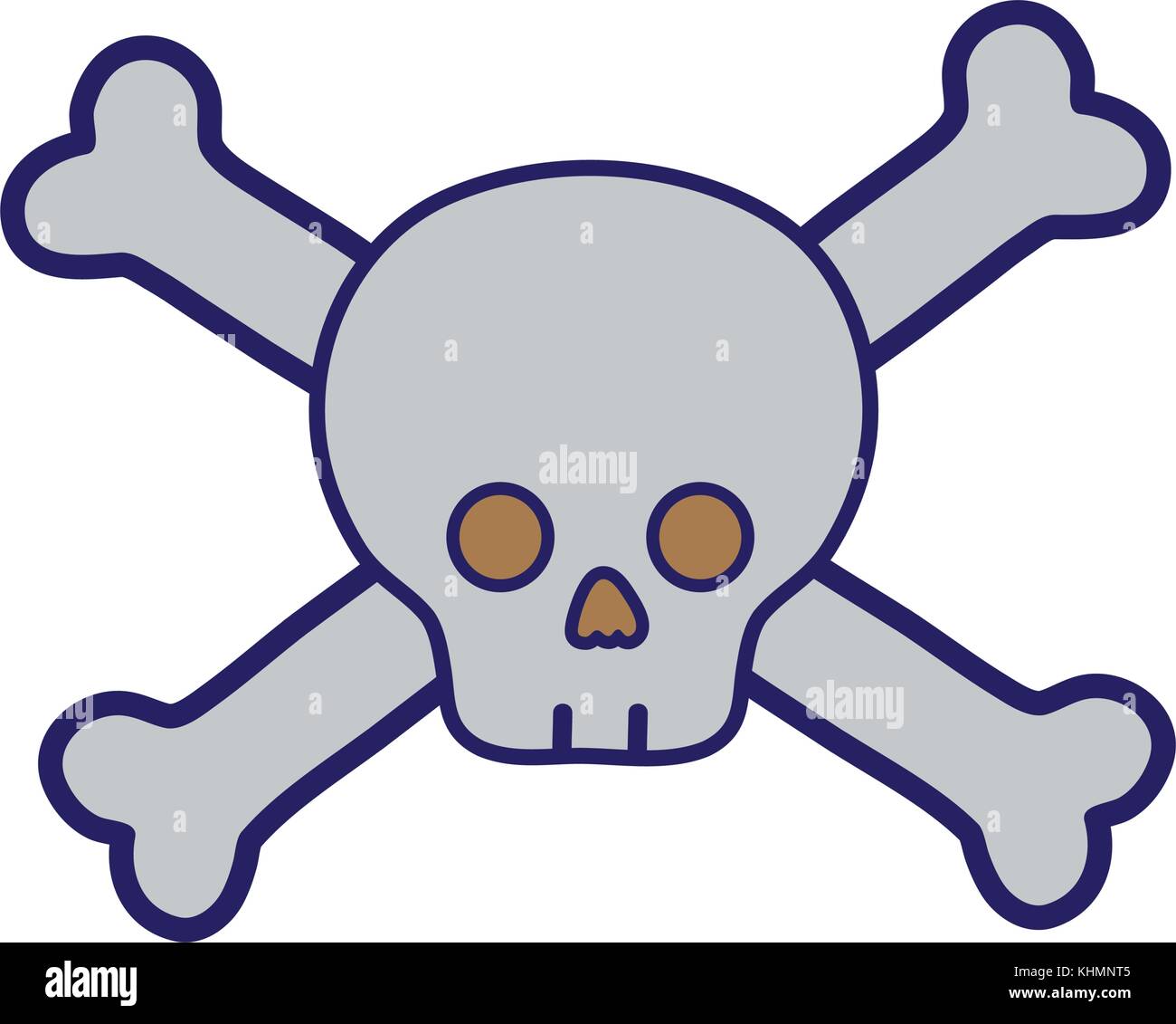 dancer skull caution alert message vector illustration Stock Vector ...