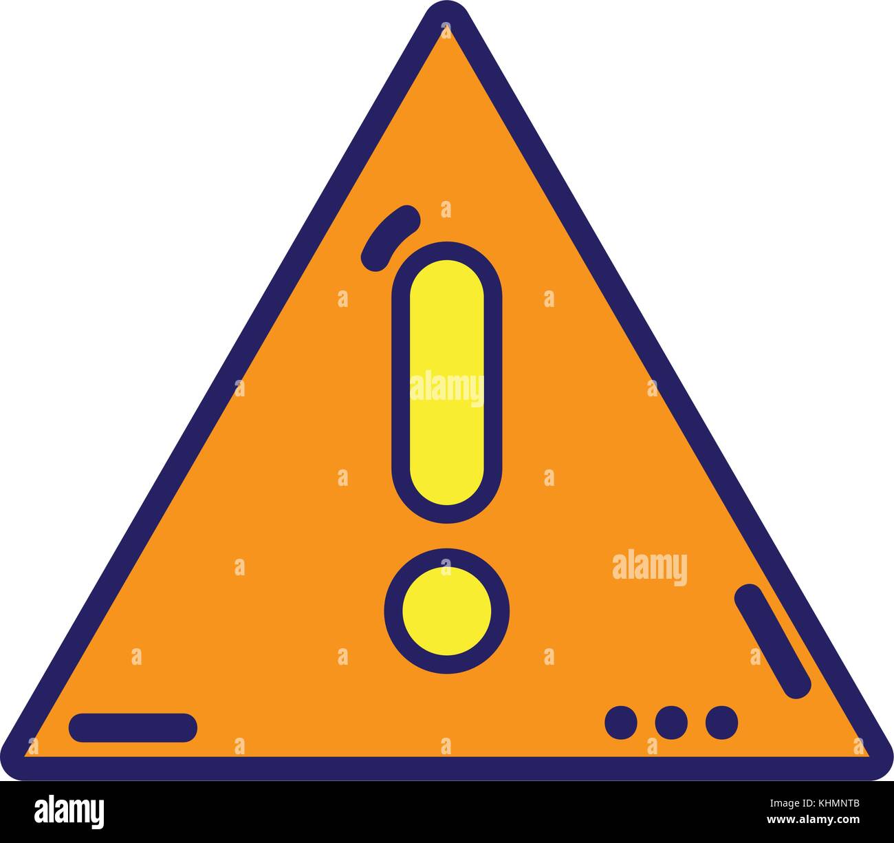 caution emblem to danger alert attention vector illustration Stock ...