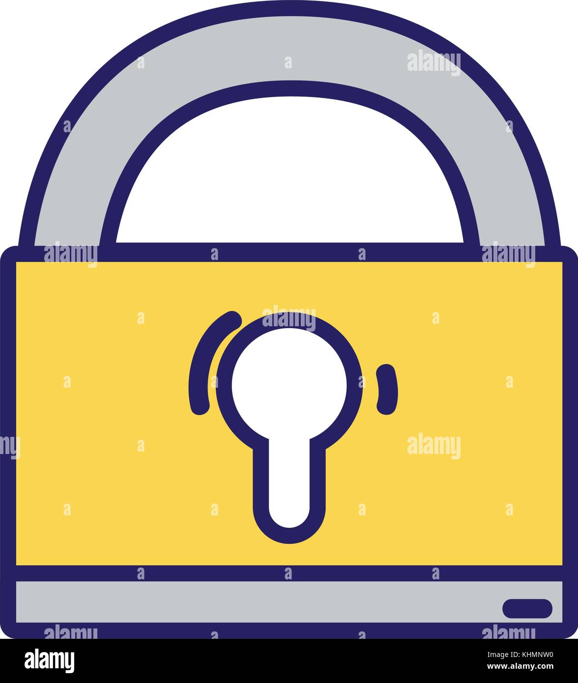 padlock object symbol to security protection vector illustration Stock ...