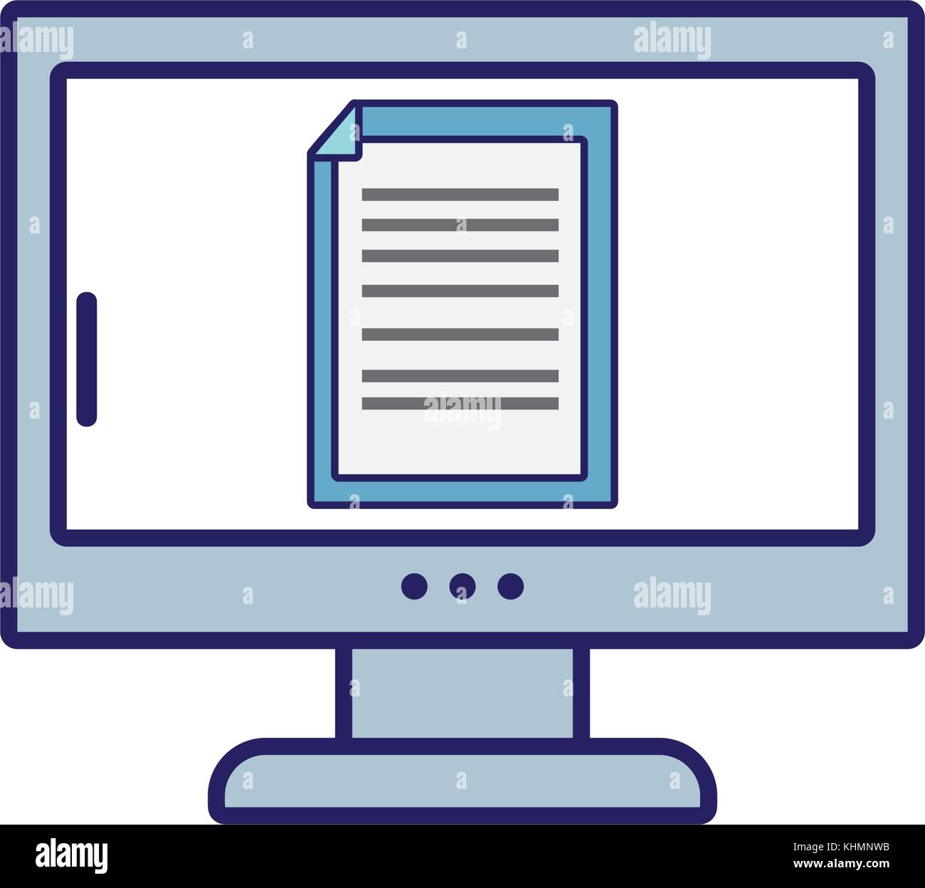 electronic document information inside computer technology vector ...