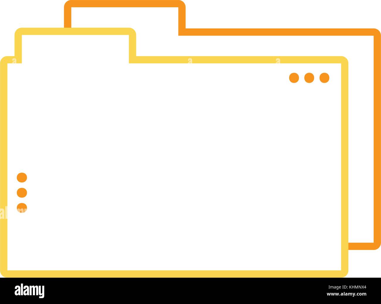 line file folder to save documents information vector illustration ...