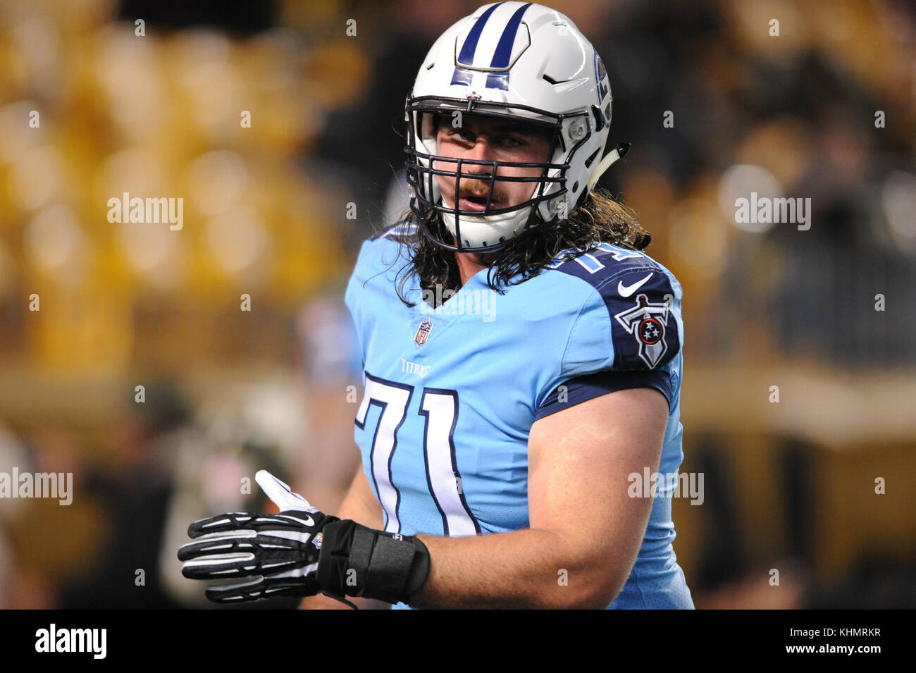 Nov 16th, 2017: Titans Dennis Kelly #71 during the Tennessee Titans vs ...