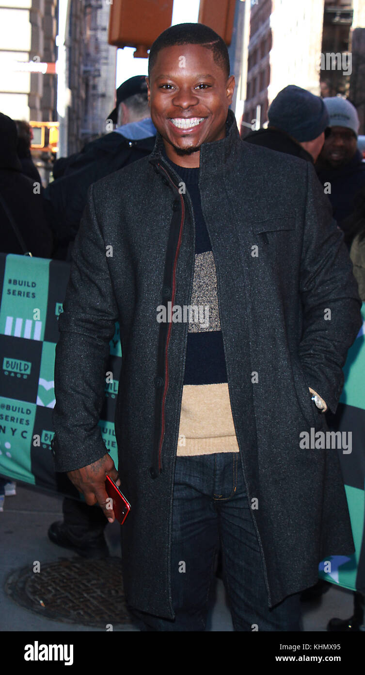 New York, NY, USA. 17th Nov, 2017. Jason Mitchell at Build Series in ...