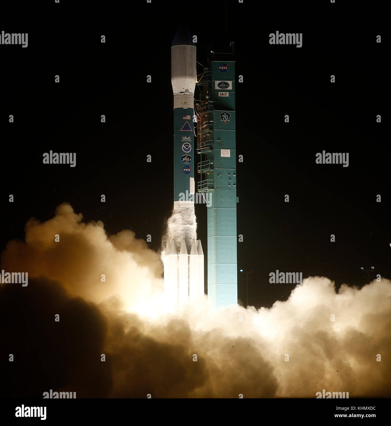 California, USA. 18th Nov, 2017. A Delta 2 rocket lifts off from ...