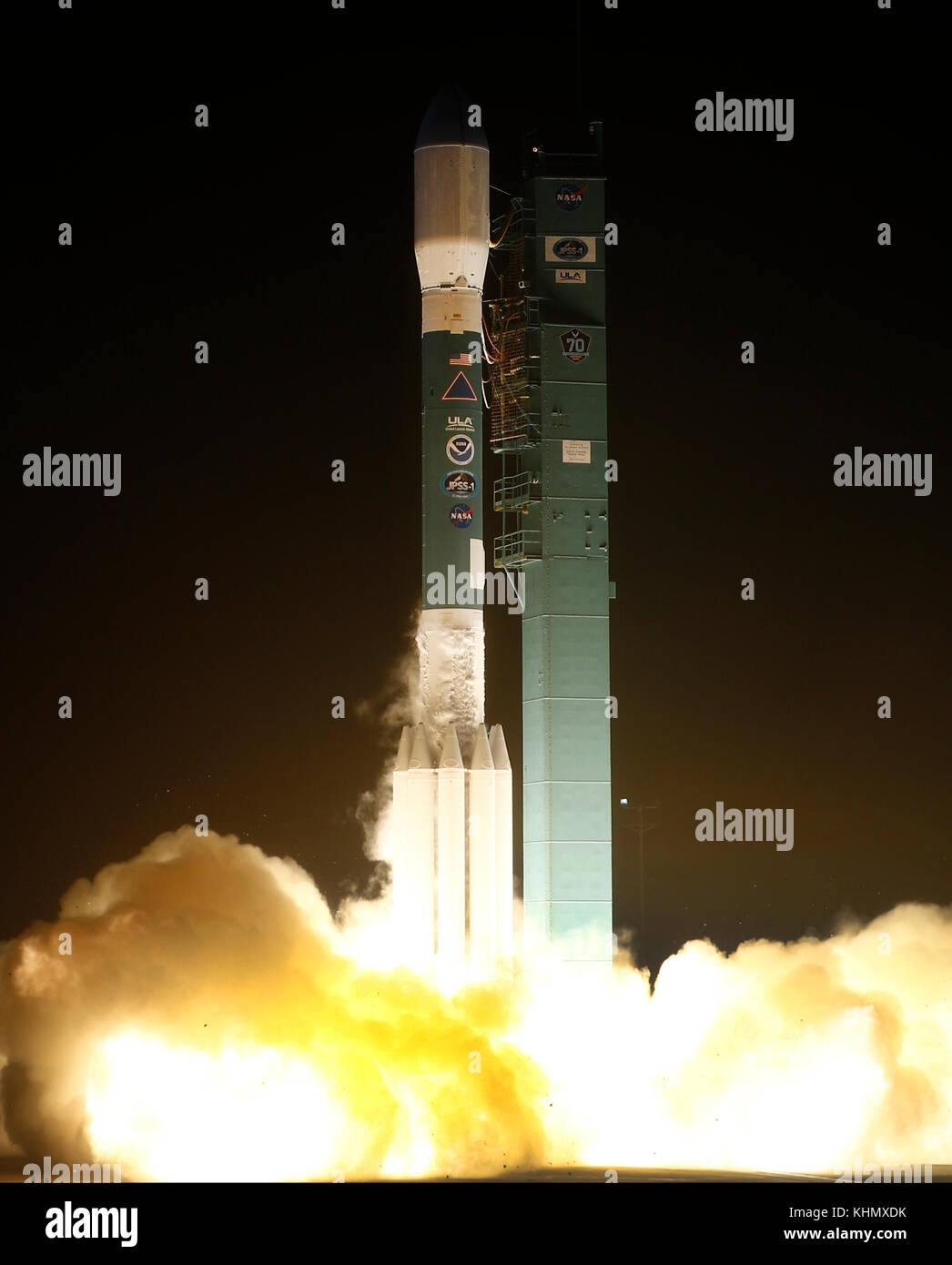 California, USA. 18th Nov, 2017. A Delta 2 rocket lifts off from ...