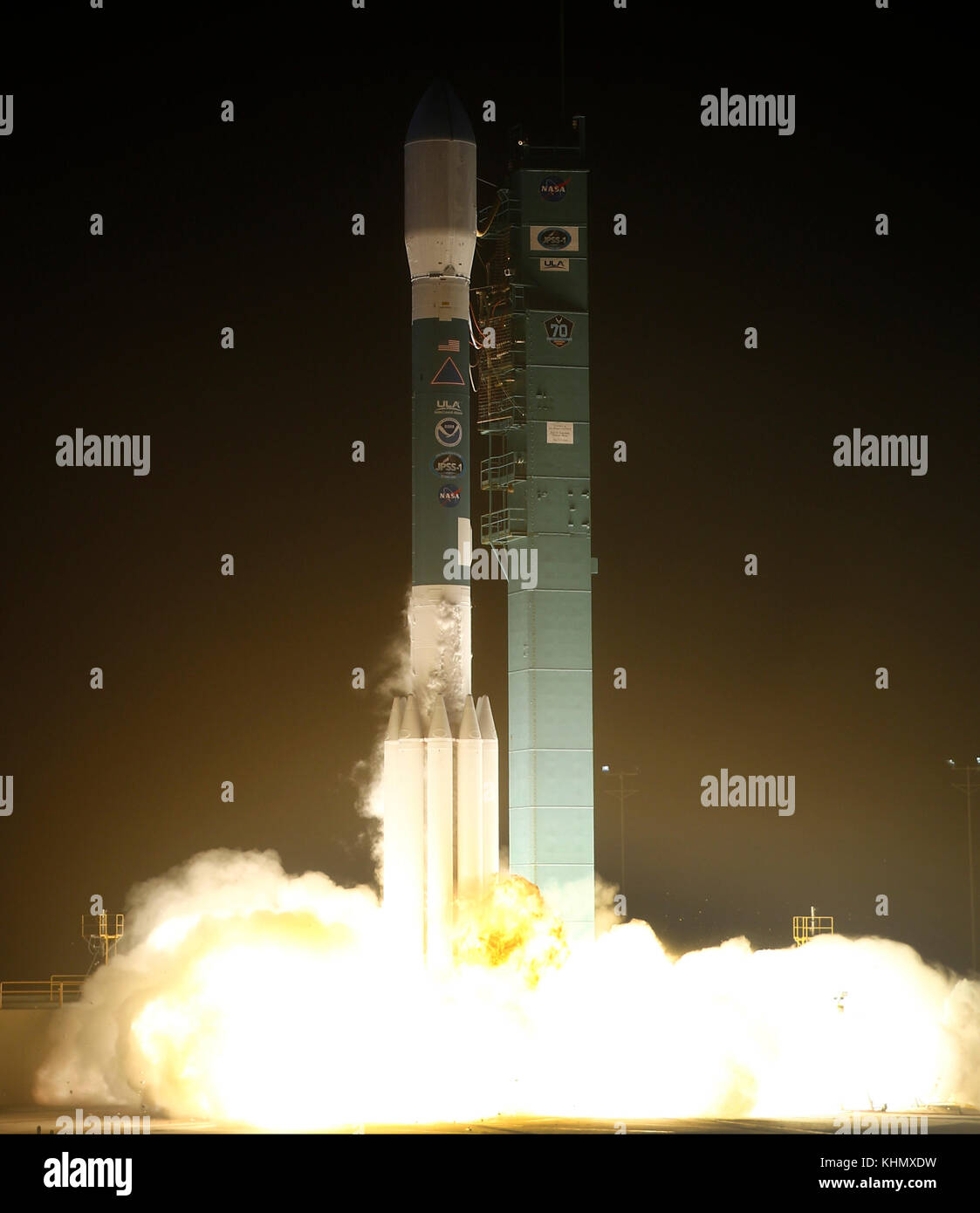 California, USA. 18th Nov, 2017. A Delta 2 rocket lifts off from ...