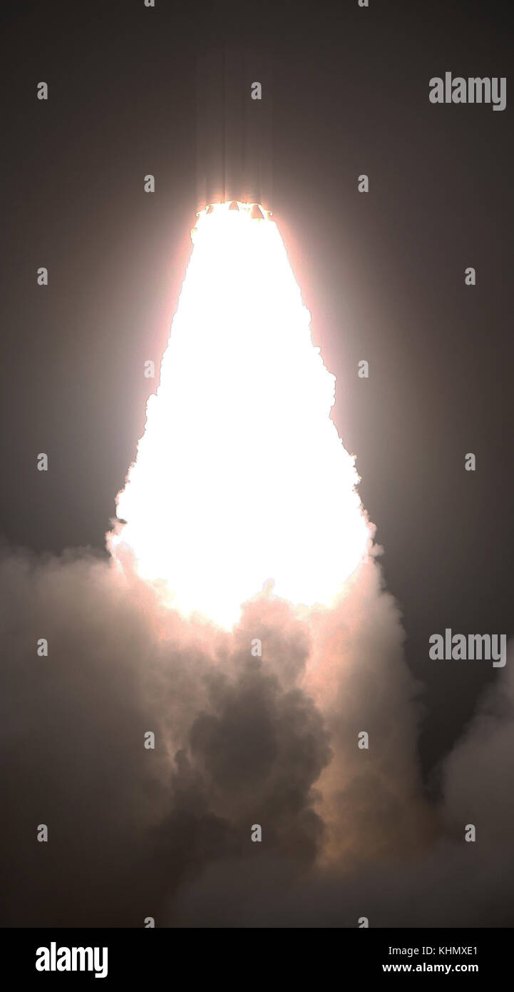 California, USA. 18th Nov, 2017. A Delta 2 rocket lifts off from ...
