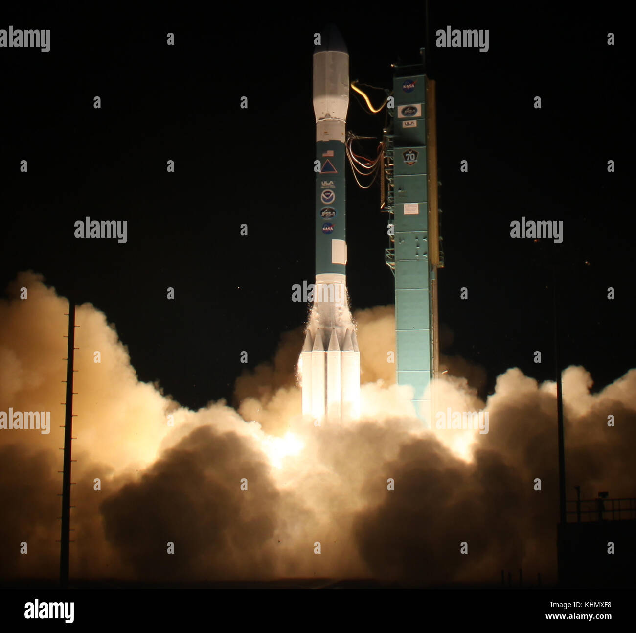 California, USA. 18th Nov, 2017. A Delta 2 rocket lifts off from ...