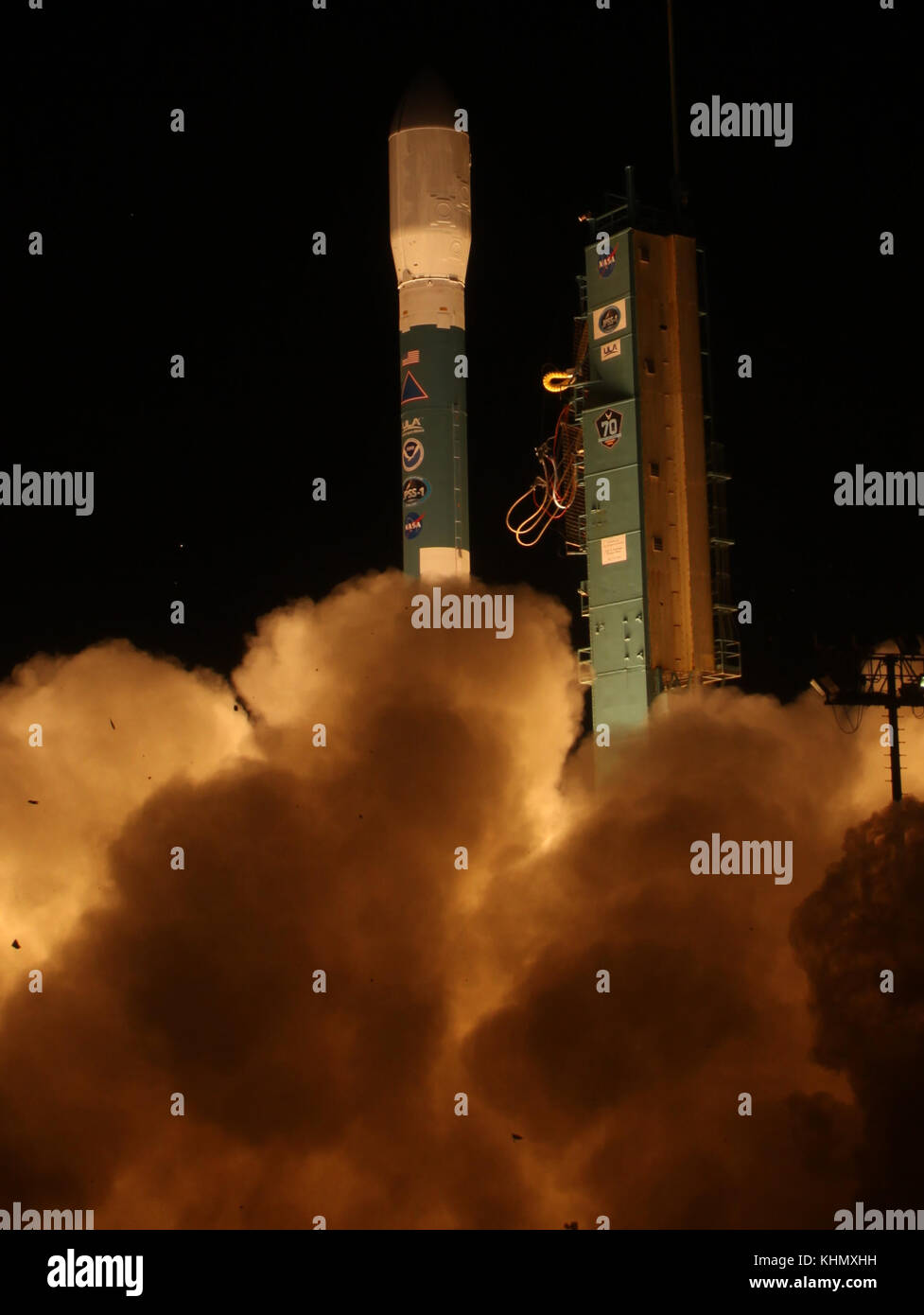 California, USA. 18th Nov, 2017. A Delta 2 rocket lifts off from ...