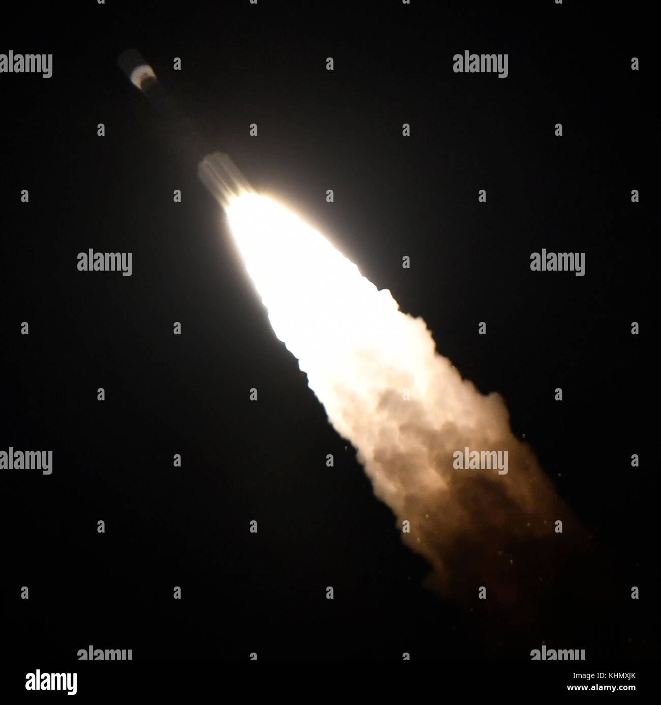 California, USA. 18th Nov, 2017. A Delta 2 rocket lifts off from ...