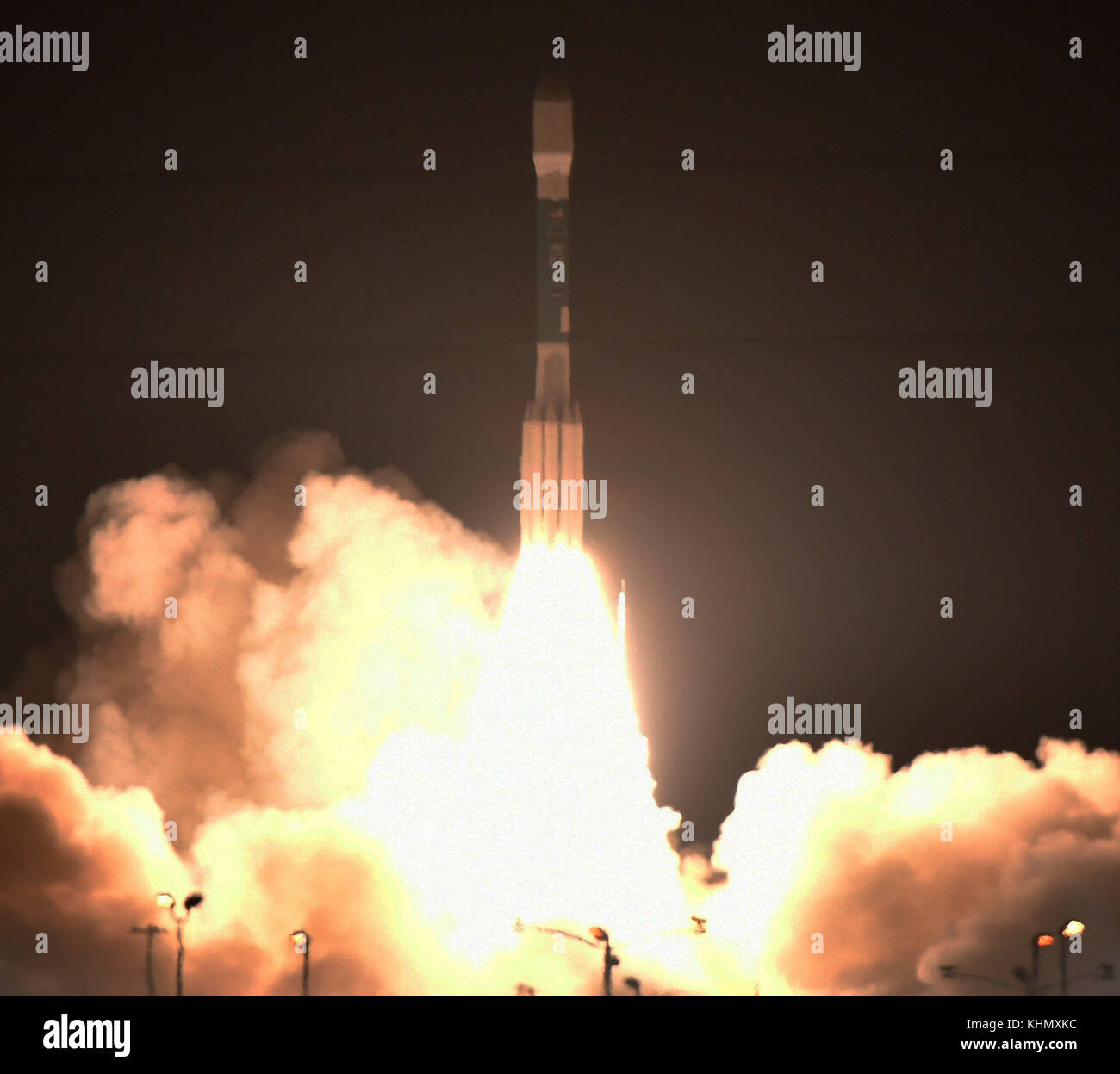 California, USA. 18th Nov, 2017. A Delta 2 rocket lifts off from ...