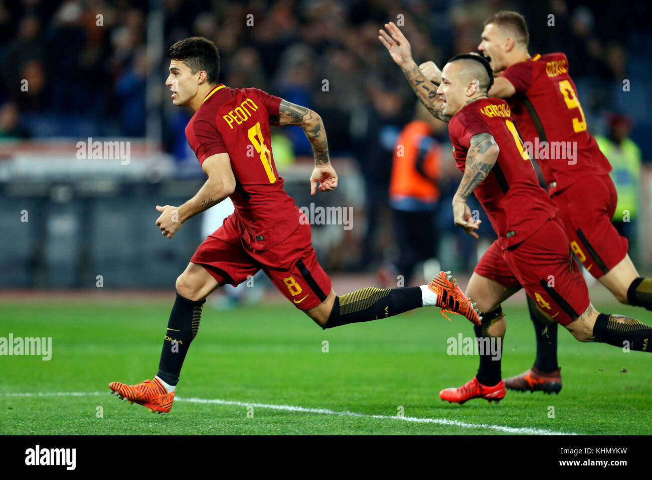 Olympic Stadium, ROME, Italy. 18th Nov, 2017. Diego Perotti of Roma ...