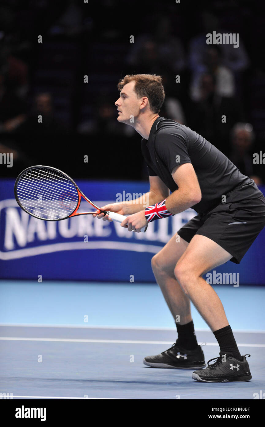 Jamie Murray (GBR) competing in the doubles competition in the Nitto ...