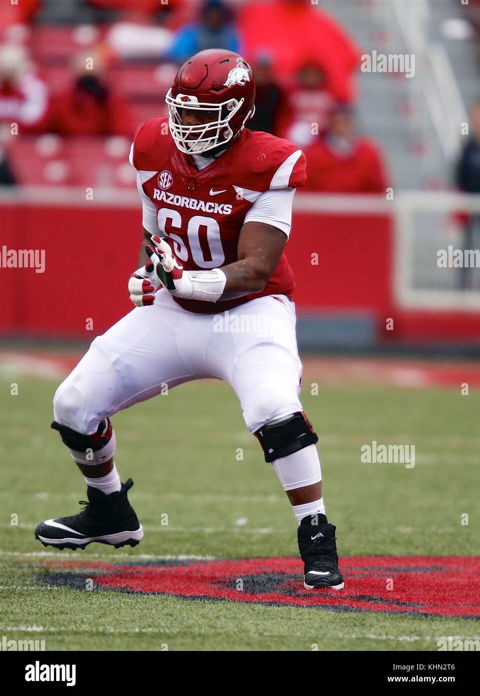 Nov 18, 2017: Brian Wallace #60 takes a drop step in protection as the ...