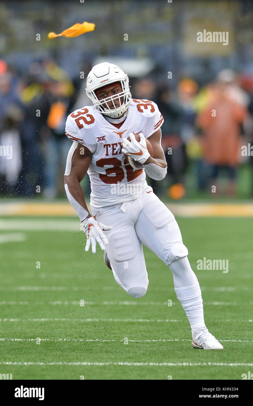 Morgantown, West Virginia, USA. 18th Nov, 2017. Running back Daniel ...